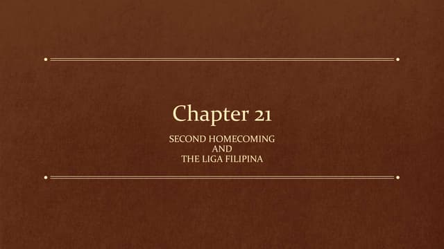 Chapter-24.pptx Rizal's Last Homecoming & trial | PPTX