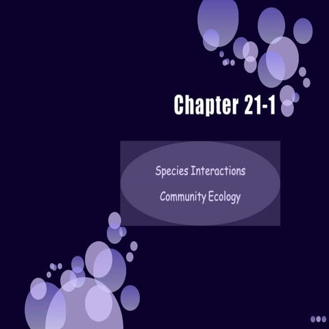 Chapter 21- 1 Species Interactions | PPT