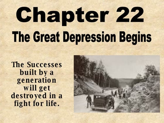 The great depression slideshow | PPT