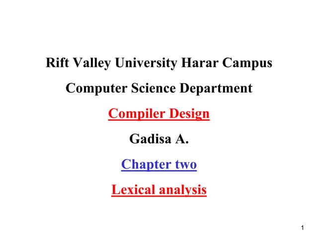 Compiler Design Course Material Chapter 2 Ppt 1351