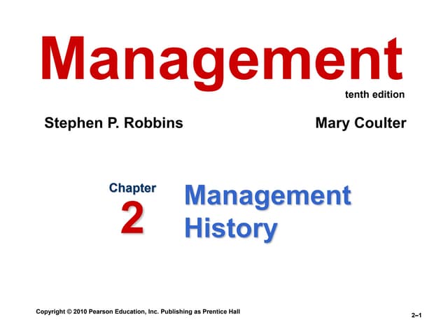 Ch 2 Management History | PPT