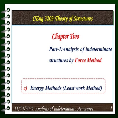 Chapter-2 Part-1 Analysis of indeterminate structures(Energy Method).pptx