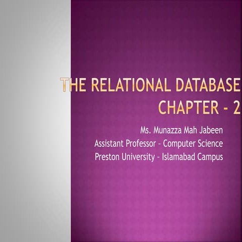 RDBMS - Chapter 2 | PPTX