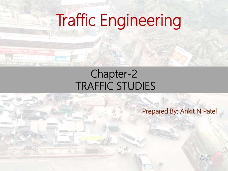 Chapter 2 traffic studies