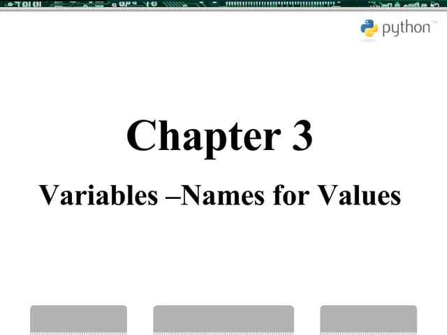 Python Programming - Chapter 3 | PPT Python Programming - Chapter 3 | PPT