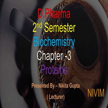 Hospital Pharmacy Chapter 3 Proteins Ppt Pptx