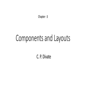 Mobile Application Development-Components and Layouts | PPTX