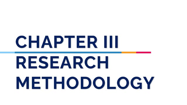 Chapter 3 research methodology | PPTX