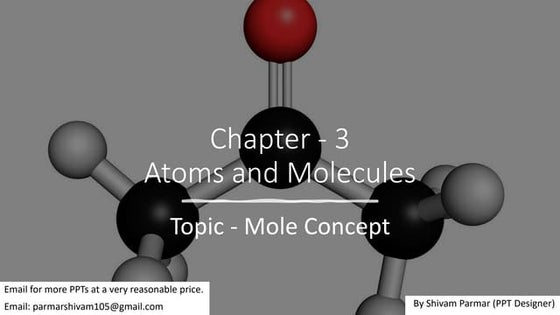 Moles and molar mass | PPT