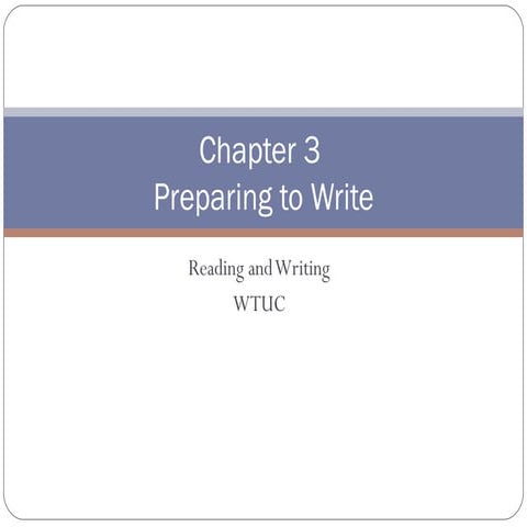 Chapter 3 Writing | PPT