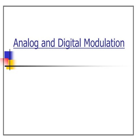 Chapter 4 Analog And Digital Modulation Ppt