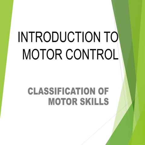 Chapter-4-Introduction of -Motor-Control movement | PPT