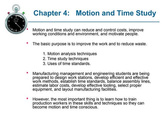 Time and motion study | PPT