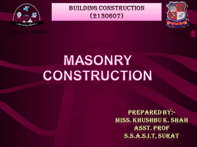 Cavity walls, Building construction, passive cooling | PPTX