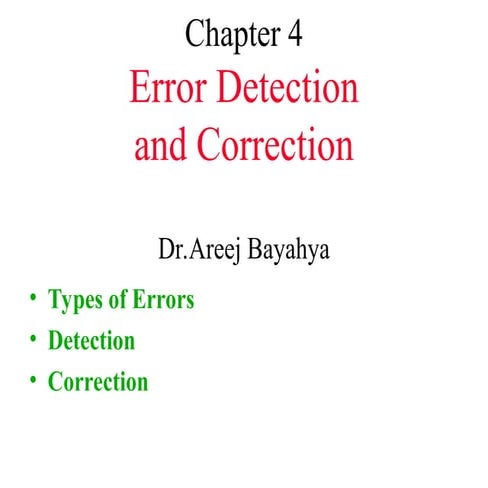 Error Detection And Correction | PPT