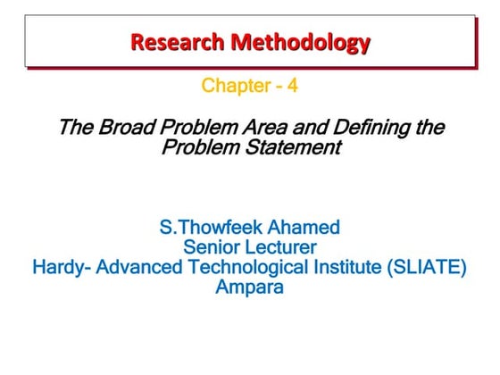 Writing the research title | PPT