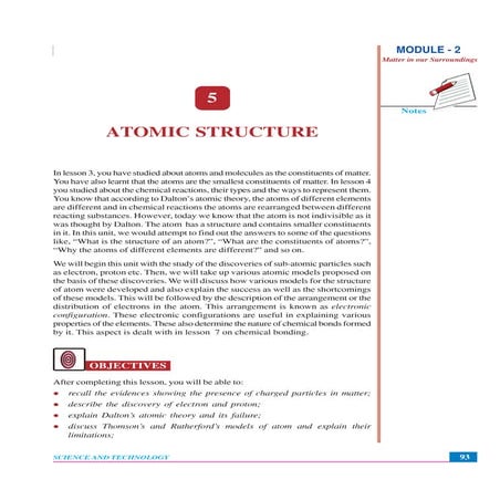 ATOMIC STRUCTURE | PDF
