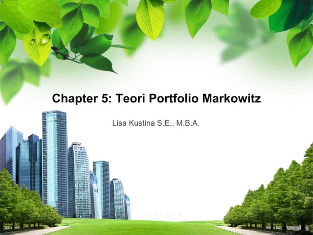 Teori markowitz ppt | PPTX