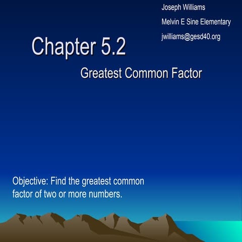 Chapter 5.2 | PPT