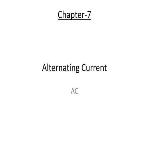Alternating Current | PPT