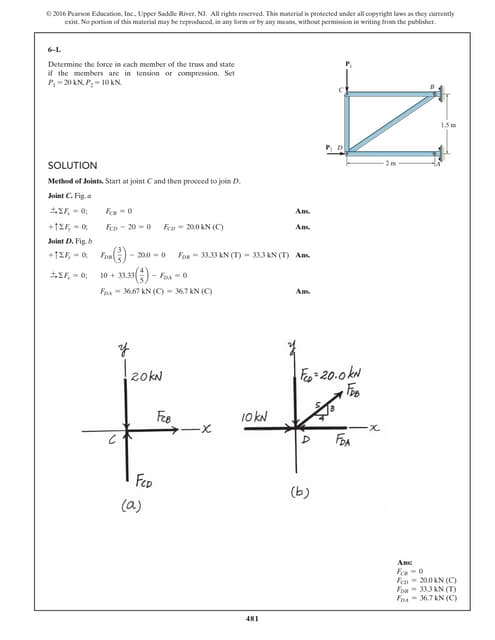 Engmech 06 (equilibrium of non_concurrent force system) | PDF