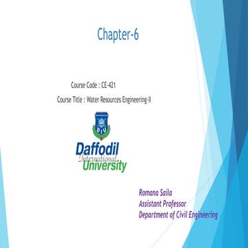 Gradually-Varied Flow in Open Channels ( Lecture notes 06) | PDF