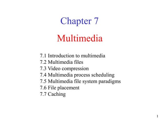 Distributed Multimedia Systems(DMMS) | PPT
