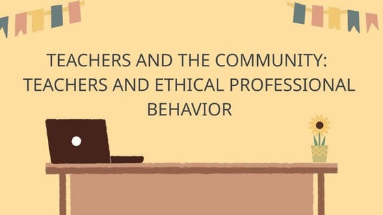 THE TEACHER AND THE COMMUNITY.pptx | Professional School | Postgraduate ...