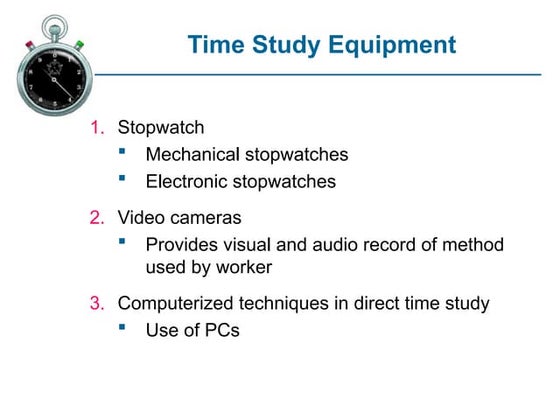 cycle time, normal time and standard allowance | PPT