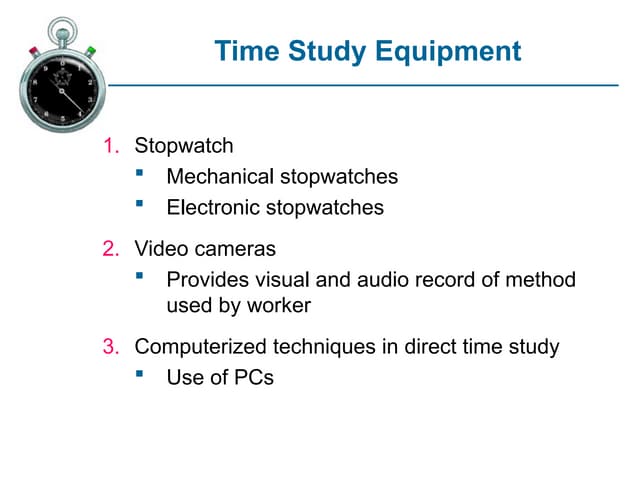 cycle time, normal time and standard allowance | PPTX
