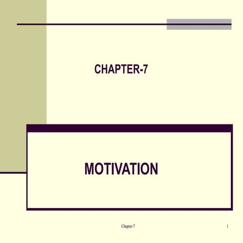 Chapter 7-motivation | PPT