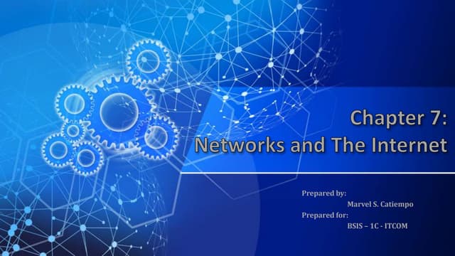 Chapter 7 Networks And The Internetpptx