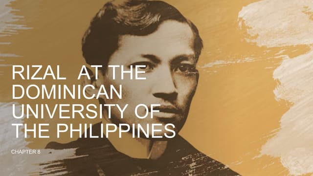 Jose Rizal in UST | PPTX
