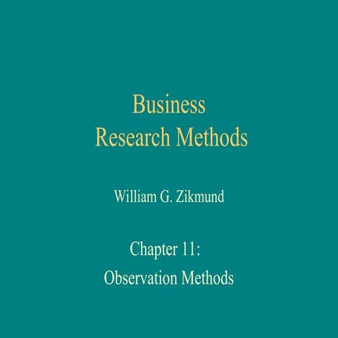 Marketing Research - Observational Research | PPT