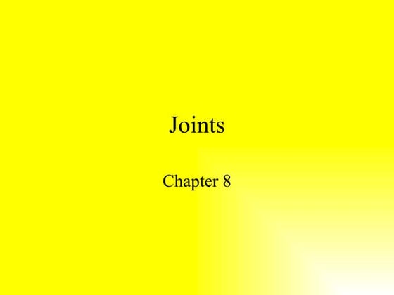 Joints | PPT