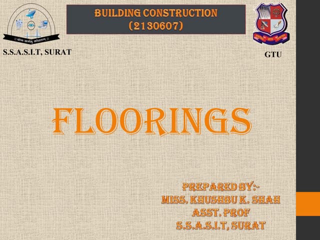 Types of floor finishes | PPTX