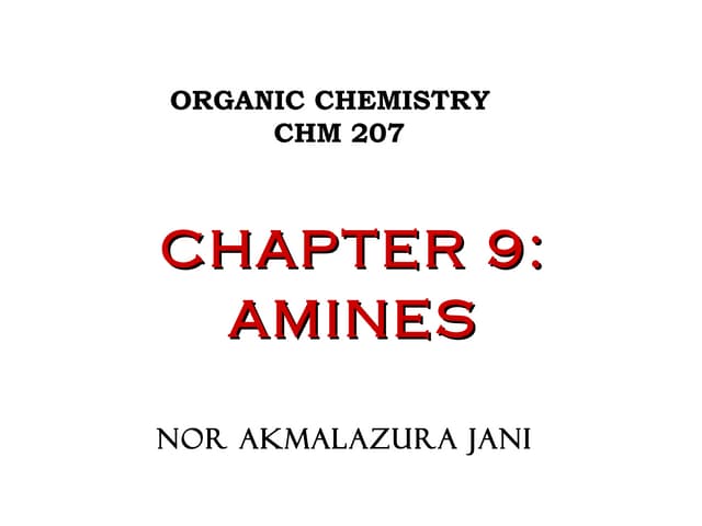 Aliphatic amines part i | PPTX