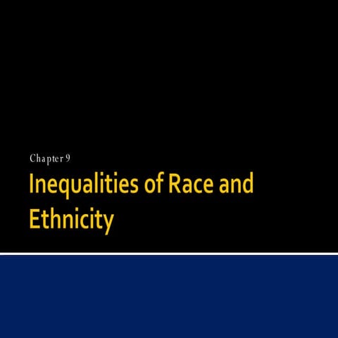 Chapter 9 Inequalities of Race and Ethnicity | PPT