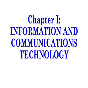Chapter-I-ICT.pdf. information technology | PDF