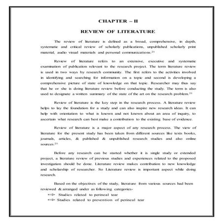 Chapter ii review literature | DOCX