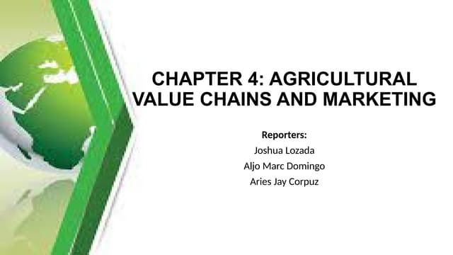 Agricultural value chain analysis | PPTX