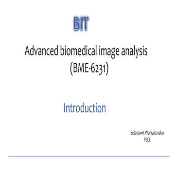 biomedical image processing analysis ppt | PPTX
