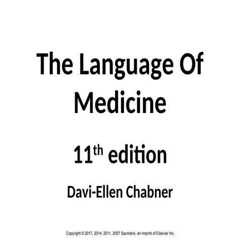 the language of medicine 11th edition by Davi-Ellen | PPT
