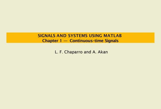 OPERATIONS ON SIGNALS | PPT