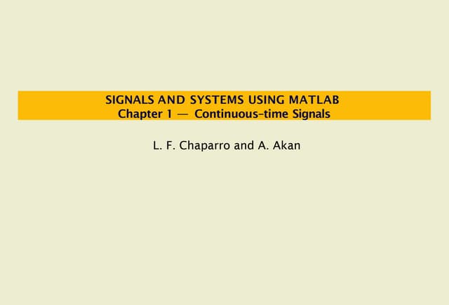 Solution Manual Engineering Signals and Systems by Ulaby & Yagle | PDF