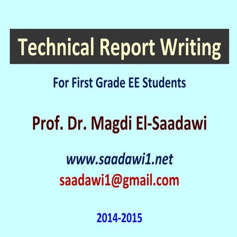 Presentation of Chapter 01 Technical Writing | PDF