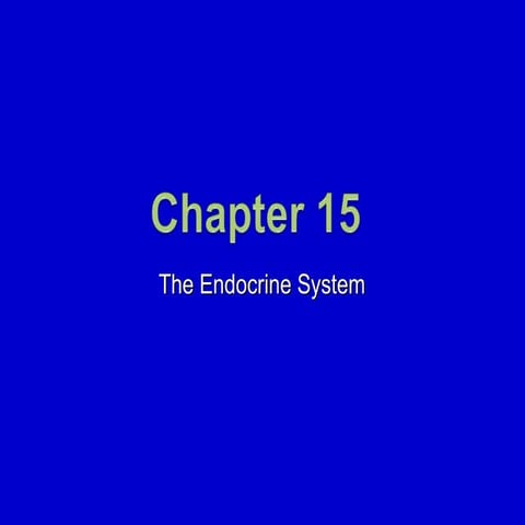 15. The Endocrine System | PPT