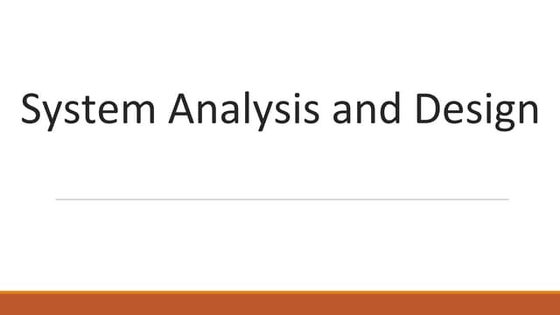 Structured analysis and structured design | PPTX
