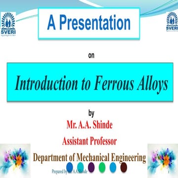 Chapter 01 introduction to ferrous alloys | PPT