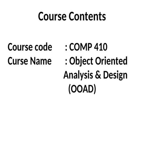Chapter 01 Object Oriented Analysis And Design Ooadppt Web 